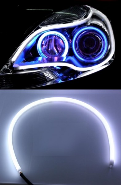 1円スタート LED シリコン チューブ ライト 2本セット 色 湾曲 ウィンカー ホワイト カスタム パーツ 白 White 45cm(マーカー)｜売買されたオークション情報、yahooの ...