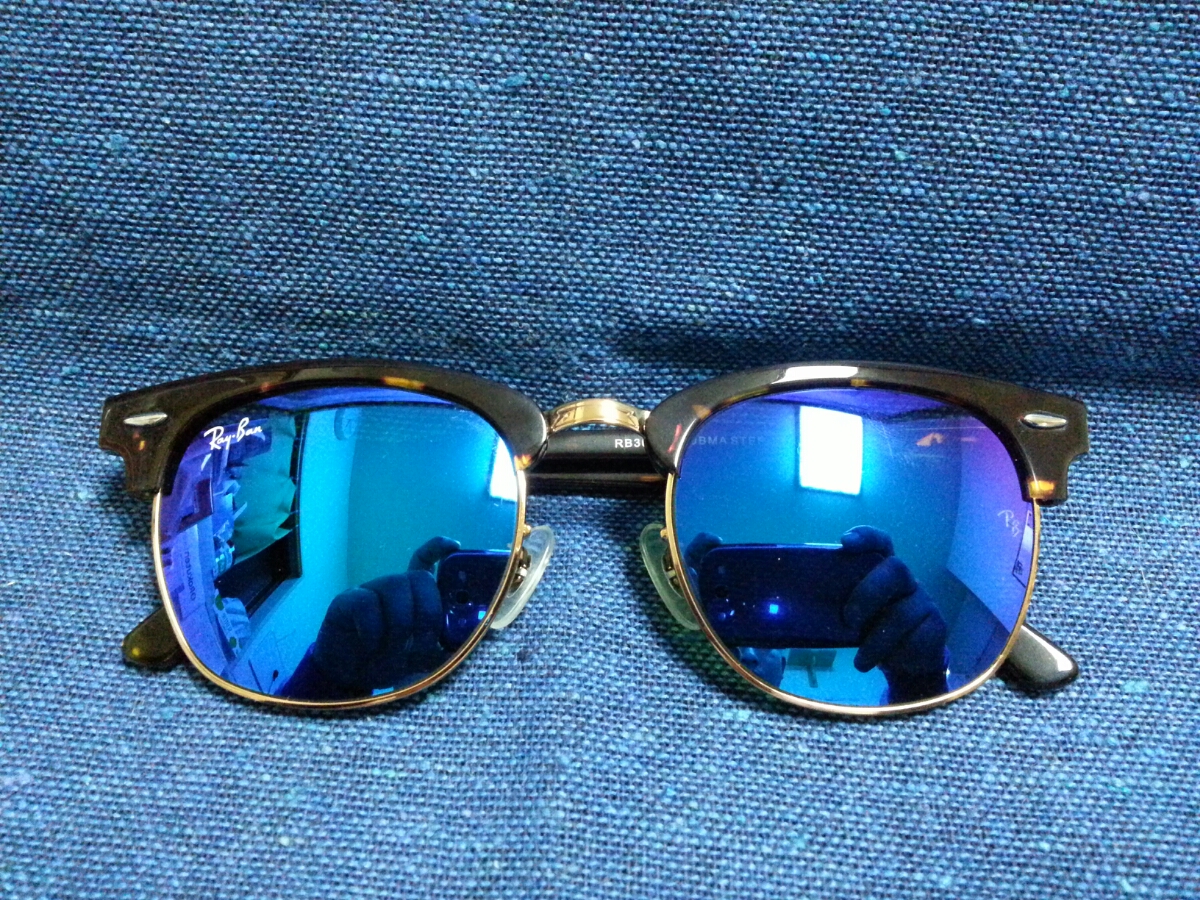 かんたん決済不可銀行振込のみ Ray Ban 51 21 レイバン 鼈甲×ゴールド ミラーレンズ サングラス クラブマスター ...