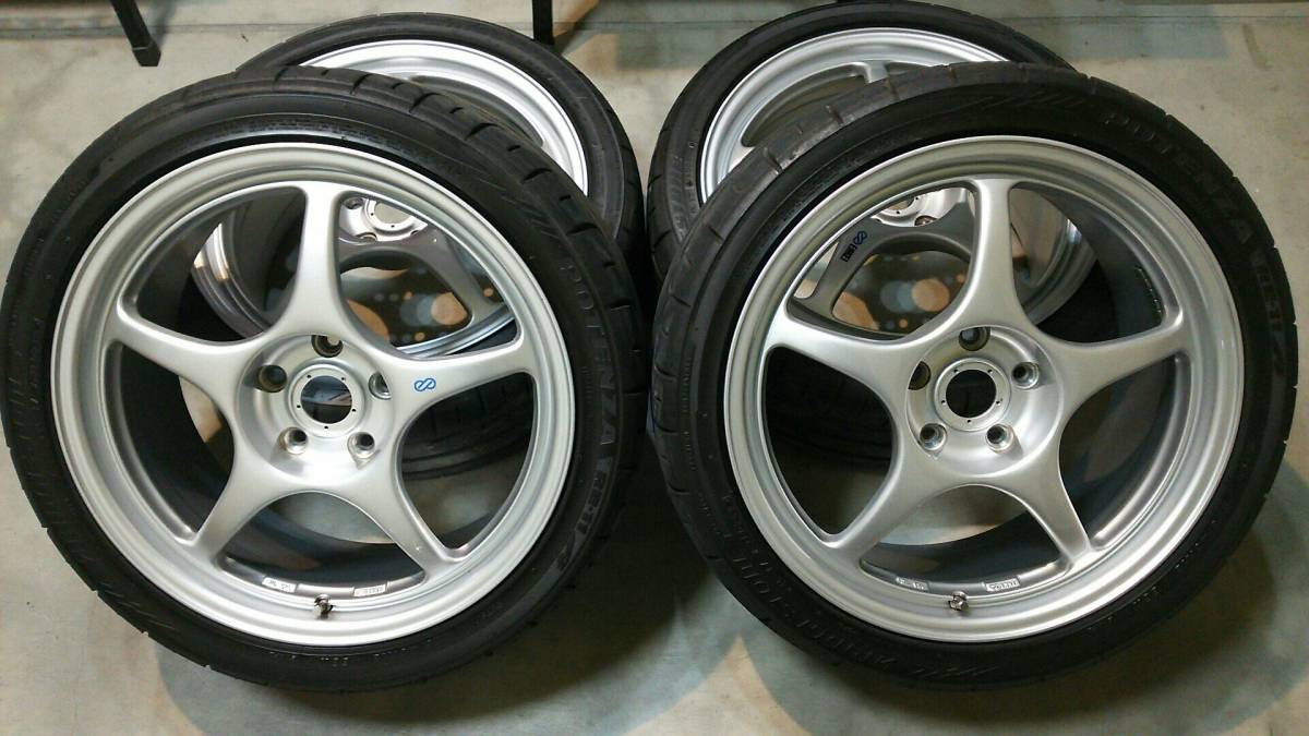 エンケイ ENKEI RP-01 18 × 7.5J 48 114.3×5 シビック R FD2 使用 POTENZA RE-11 A 225 ...