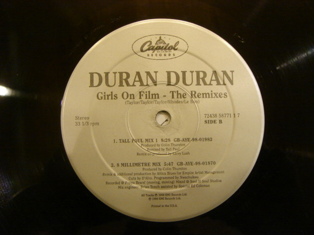 Duran Duran - Girls On Film - The Remixes オリジナル原盤 12 NEW WAVE CLASSICを ...