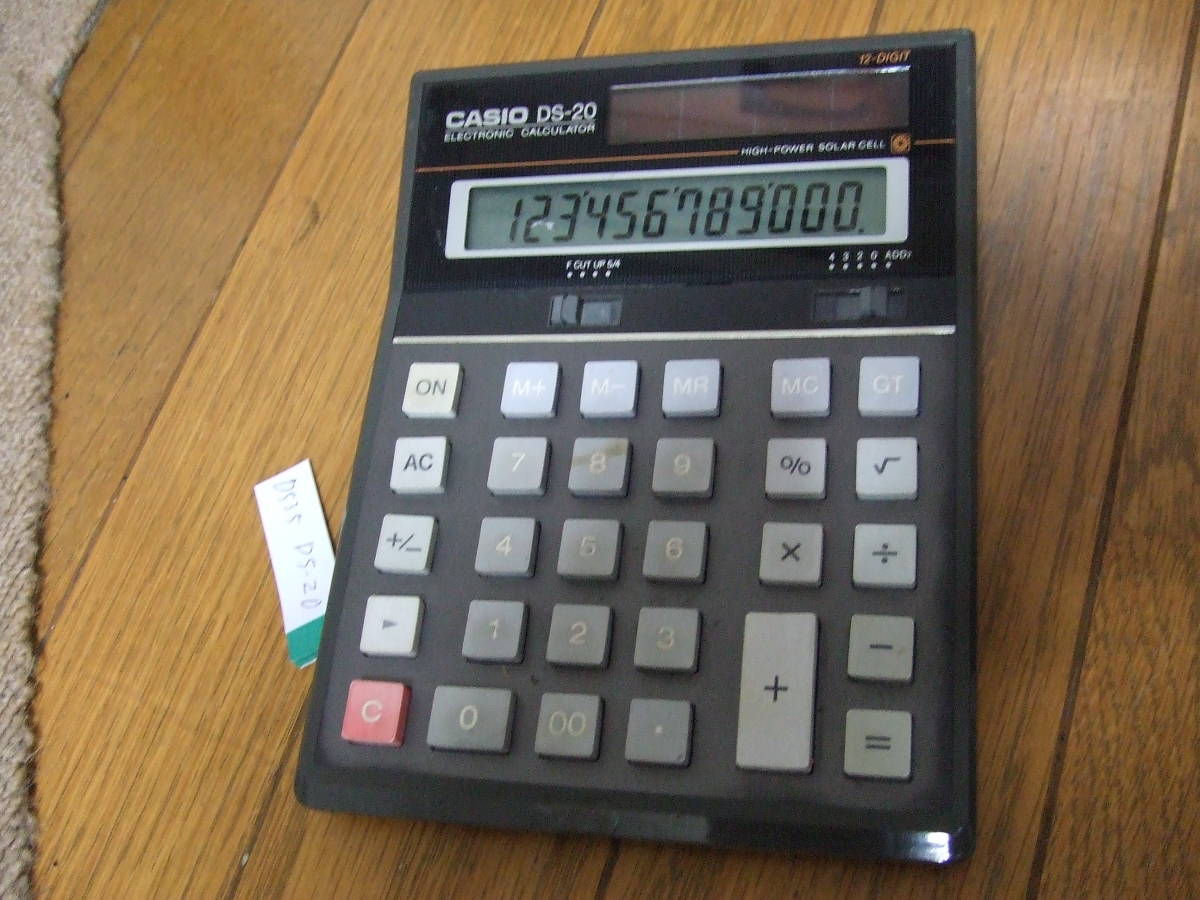 D535 casio DS-20 電卓 12桁 カシオ ソーラー 昭和レトロ(カシオ)｜売買されたオークション情報、yahooの商品情報を ...