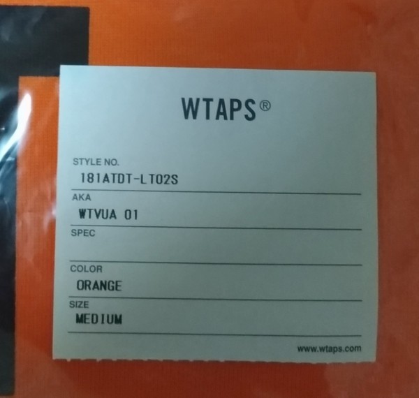 18SS WTAPS SCREEN COLLECTION SPOT スポット ロンT WTVUA 01 M ...