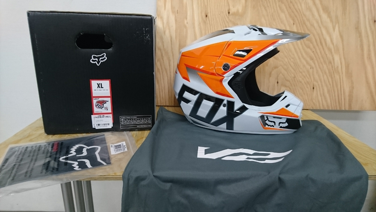 FOX V2 レースヘルメット オレンジ XL 61-62㎝ とてもキレイな 1円スタート(XLサイズ)｜売買されたオークション情報、yahooの商品情報をアーカイブ公開 - オークファン ...