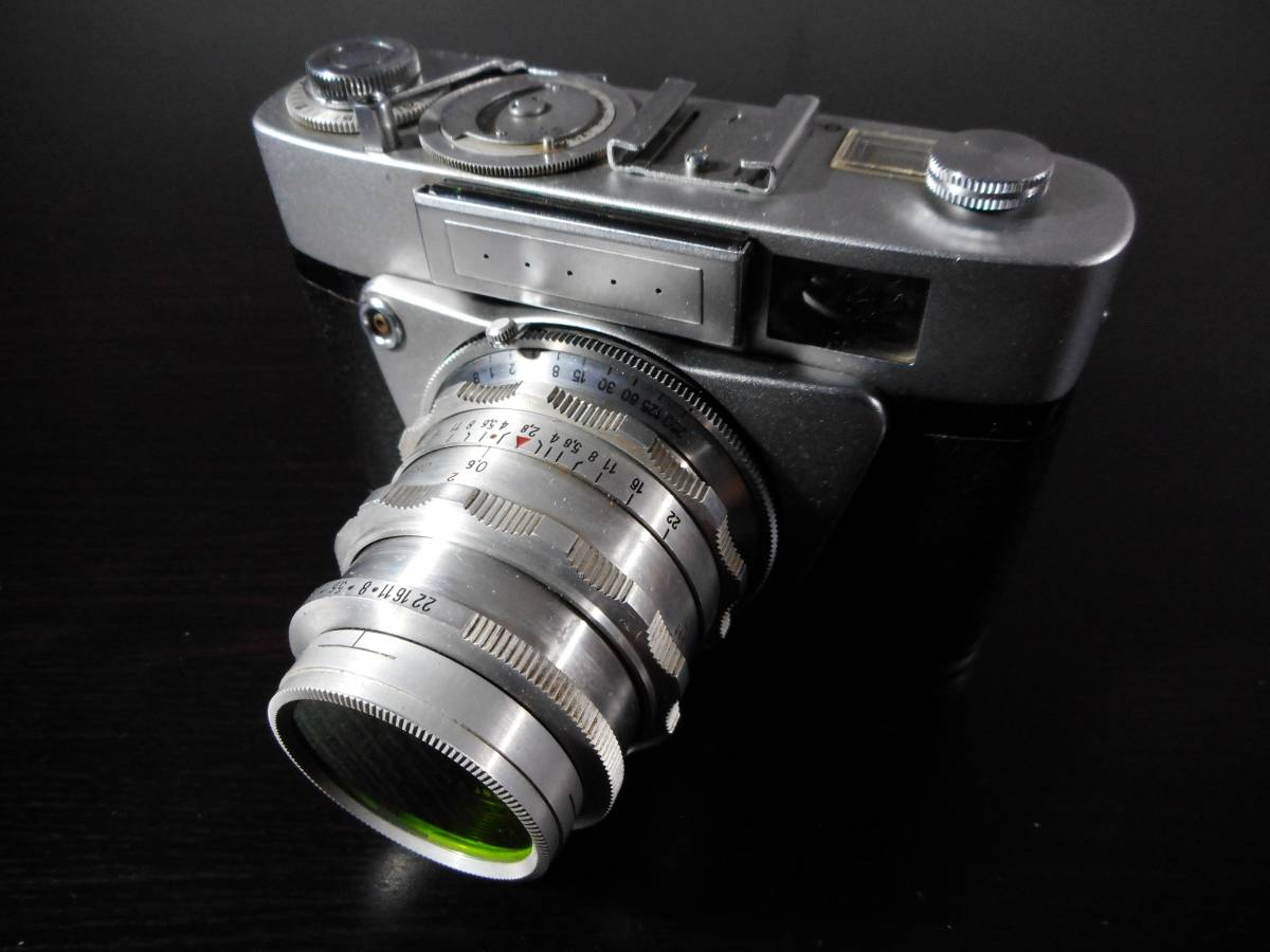 旧東ドイツ製 アンティーク クラシックカメラ Altissa Altix-nb Tessar テッサー + レンズフィルター(フィルムカメラ ...