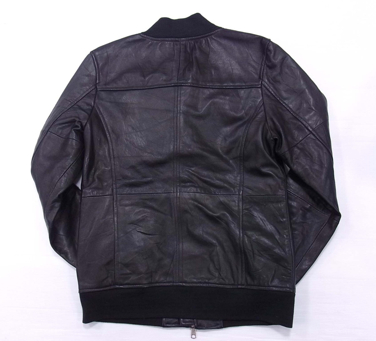 ロシェル 本革レザー リブ ダブルジップ ブルゾン ジャケット roshell ブラック 黒 メンズ 100円スタート(Mサイズ)｜売買された ...