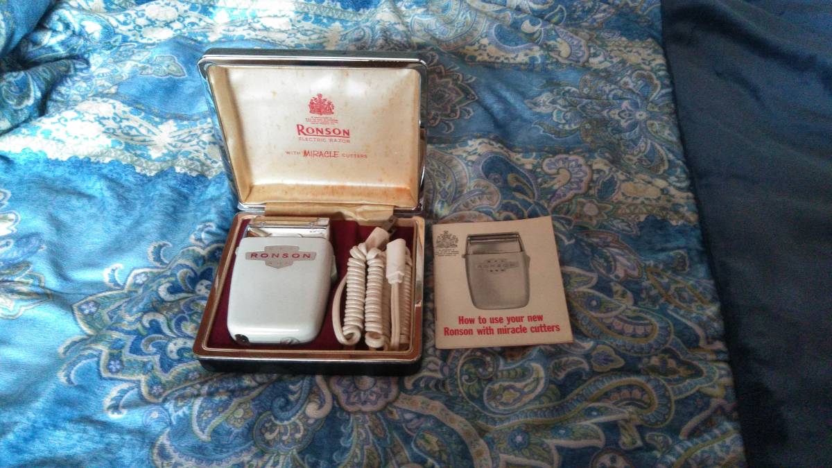 RONSON ロンソン RONSON ELECTRIC RAZOR With MIRACLE CUTTERS/電気シェーバ/髭剃り 珍品 ...