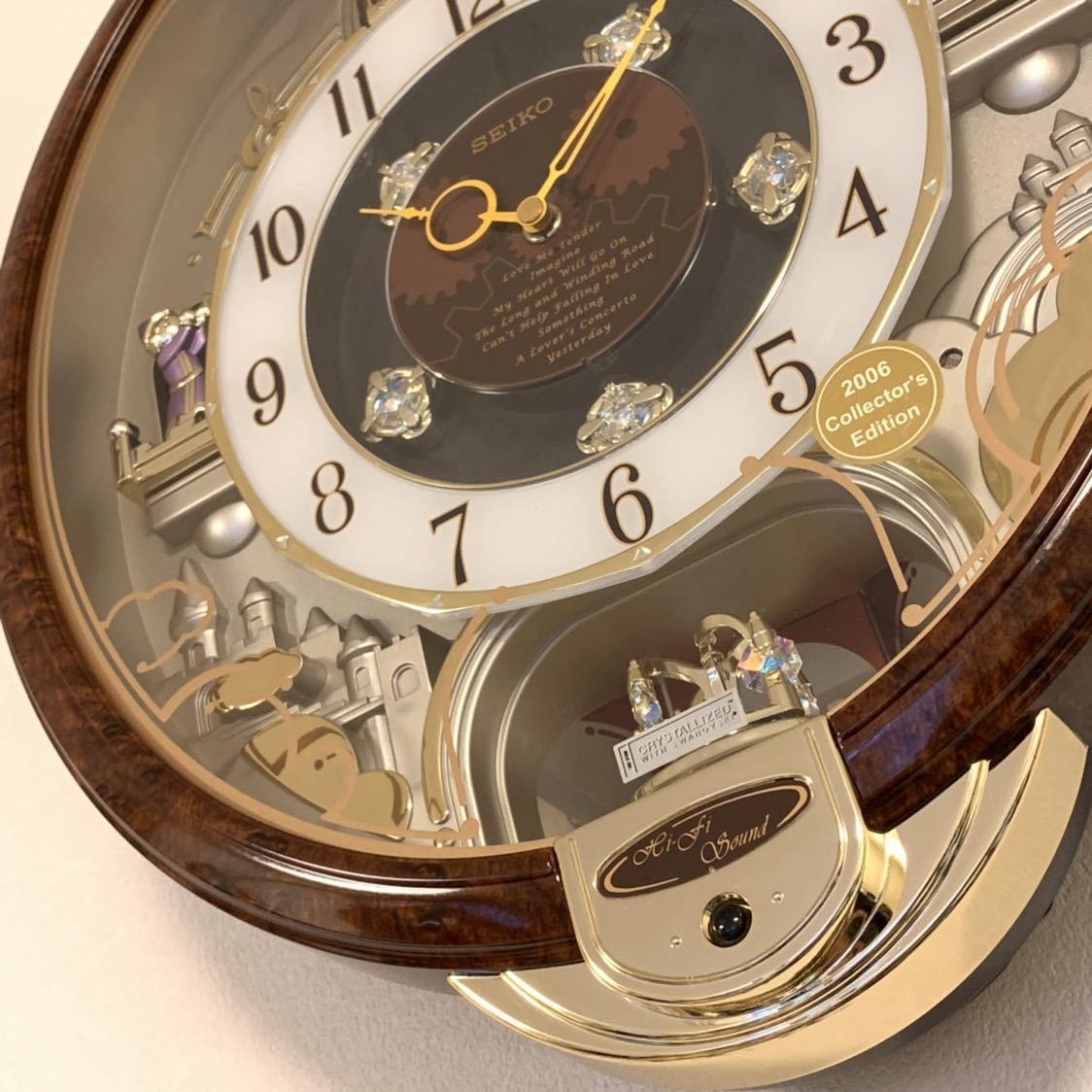 海外限定 からくり時計 SEIKO QXM147BRH Melodies in motion 高音質Hi-Fi音源メロディ8曲入 2002 ...