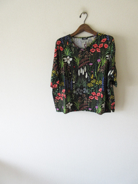 2019SS marble SUD / マーブルシュッド 029S002001 Wildflower タックスリーブTee BLACK T ...