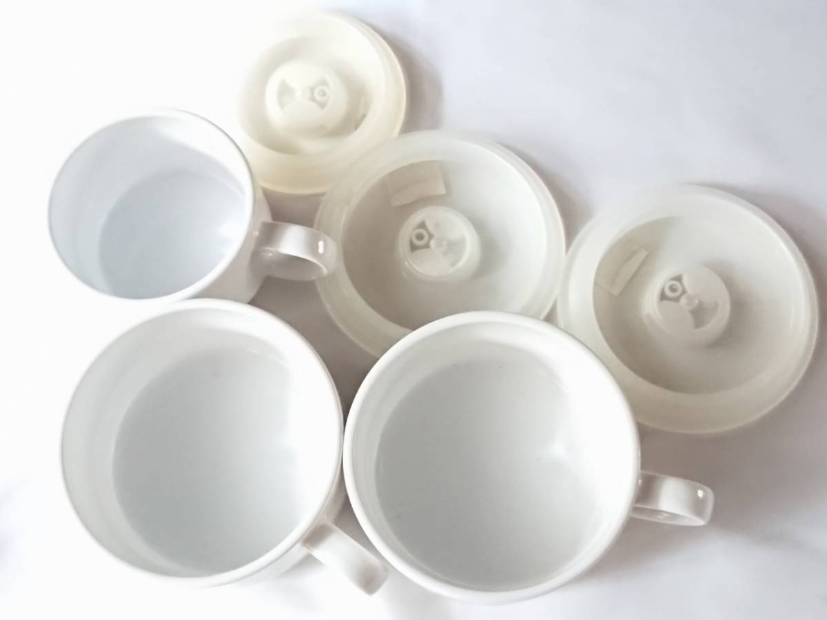 エジリー EJIRY JAPAN 容器 4個セット フクロウの楽園 レンジ用密封容器 大 直径約133㎜ 中 約103㎜ 小80㎜ 2220 ...