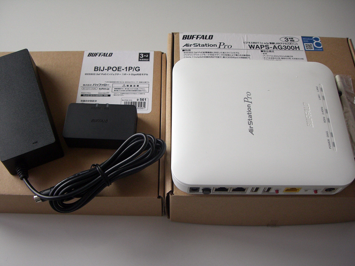 無線LANアクセスポイント BUFFALO WAPS-AG300H + PoE給電機 ジャンク品(無線LAN)｜売買されたオークション情報 ...