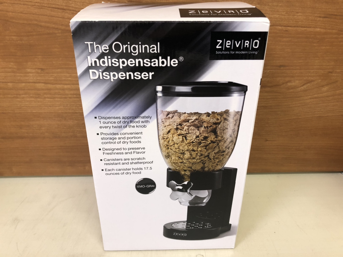 ys12152 Zevro/ゼブロ ポップンディスペンサー ブラック フードストッカー フードディスペンサー ドライ食品用(プラスチック製 ...