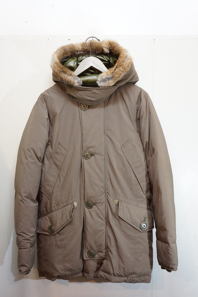 13AW nonnativeノンネイティブ NN-JU2406 EXPLORER HOODED DOWN JACKET - P/N TWILL ラビットファー N-3B ダウン ジャケット ...