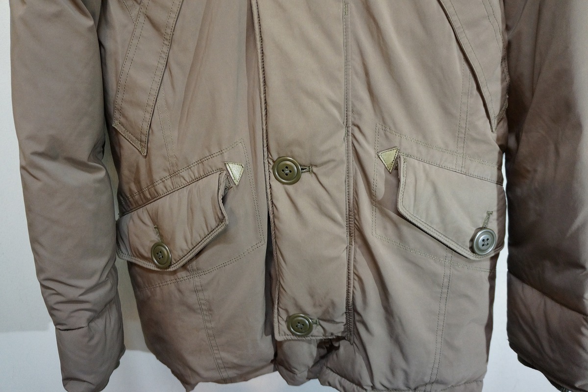 13AW nonnativeノンネイティブ NN-JU2406 EXPLORER HOODED DOWN JACKET - P/N TWILL ラビットファー N-3B ダウン ジャケット ...