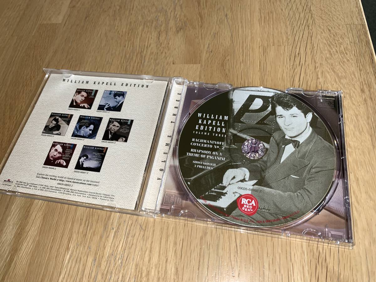 WILLIAM KAPELL @ カペル : PIANO @ RACHMANINOFF ラフマニノフ ピアノ 協奏曲 第2番 REINER ...