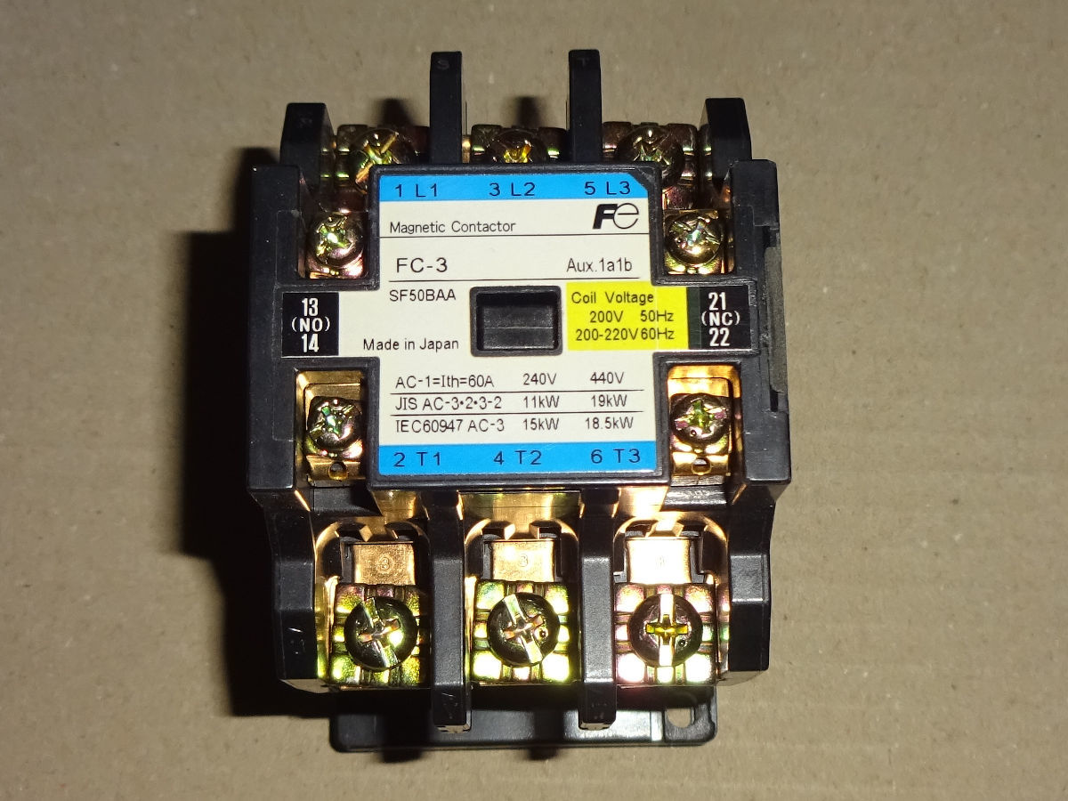 富士電機 電磁接触器 FC-3 SF50BAA-211 200V マグネットスイッチ(スイッチ、開閉器)｜売買されたオークション情報 ...