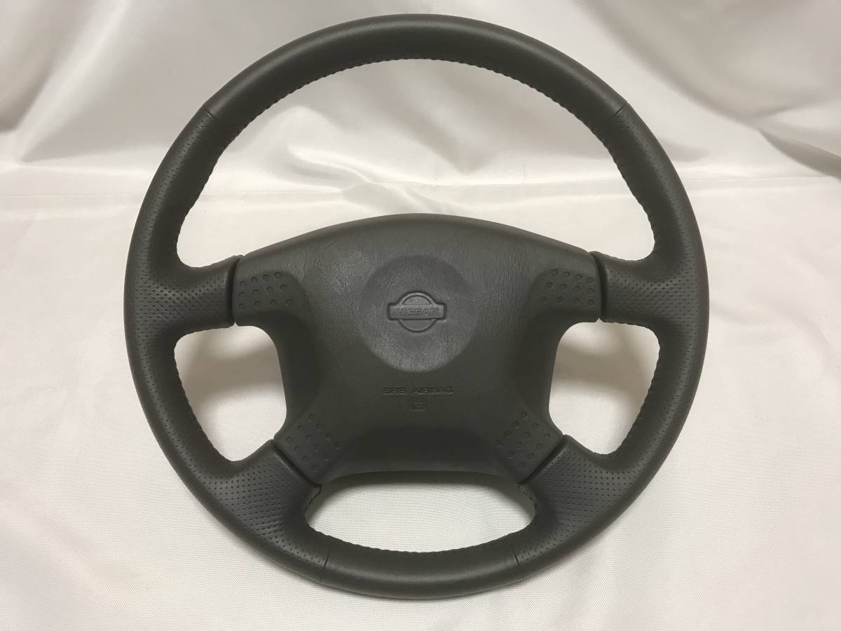 日産 Y33 シーマ セドリック E50 エルグランド C34 ステージア C35 ローレル 純正 レザーステアリング インフレーター付 納車外し(ステアリング、ハンドル本体)｜売買された ...