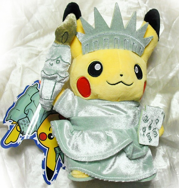 ポケモンセンター オリジナルぬいぐるみ アメリカのピカチュウ 自由の女神 Statue of Liberty Pikachu of ...