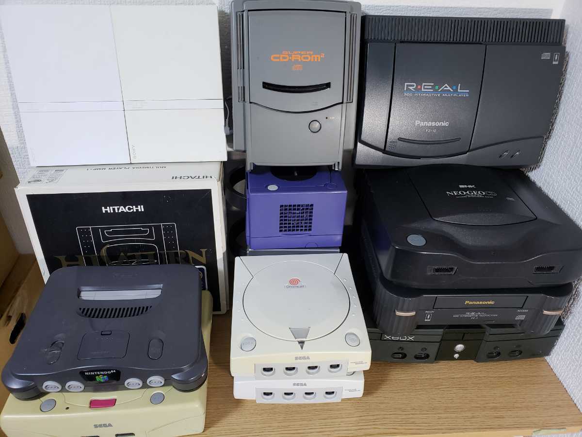 ジャンク ゲーム機まとめて14台セット/セガサターン/ドリームキャスト/PS2/GC/N64/ネオジオCD/3DOリアル/XBOX/スーパー ...