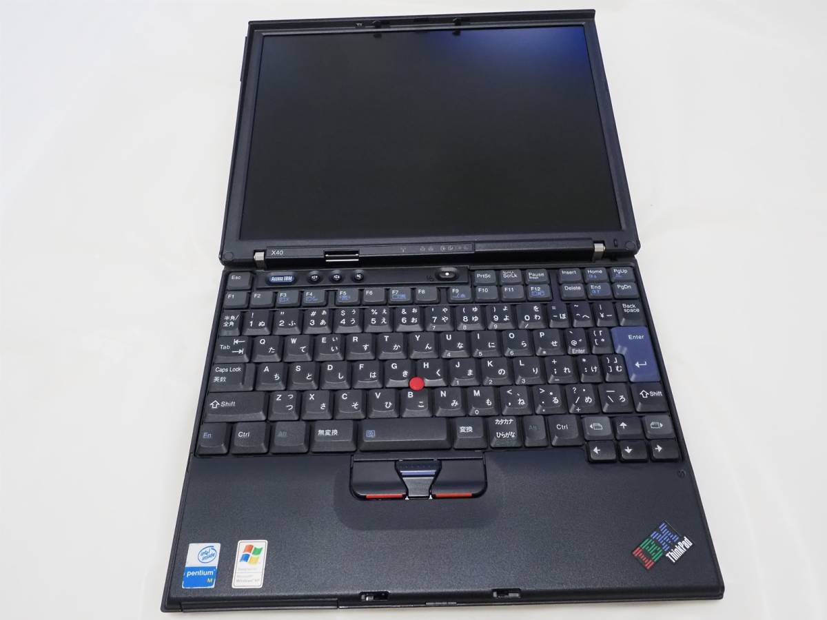 IBM ThinkPad X40 2371-M5J 正常 WindowsXP Pro DtoDリカバリ領域あり PentiumM 1.2GHz ...