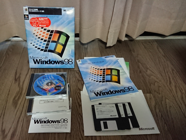 Microsoft マイクロソフト Windows98 製品版 + Windows98 Second Edition Update PC/AT互換 PC-98シリーズ(Windows 98 ...