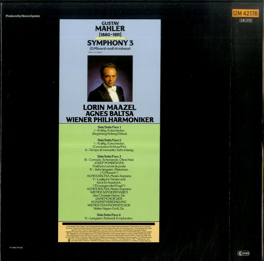 A00380834/ LP2枚組ボックス/マゼール Mahler / Symphony 3(その他)｜売買されたオークション情報、yahooの商品情報をアーカイブ公開 - オークファン ...