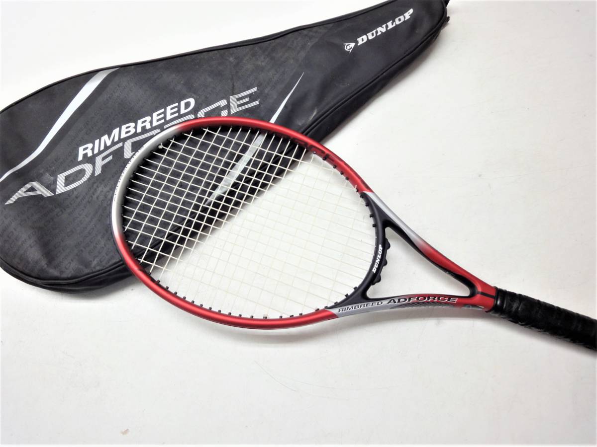 DUNLOP RIMBREED ADFORCE S21 MID PLUS 硬式テニスラケット G3 ダンロップ オールラウンド向け ケース付 ...