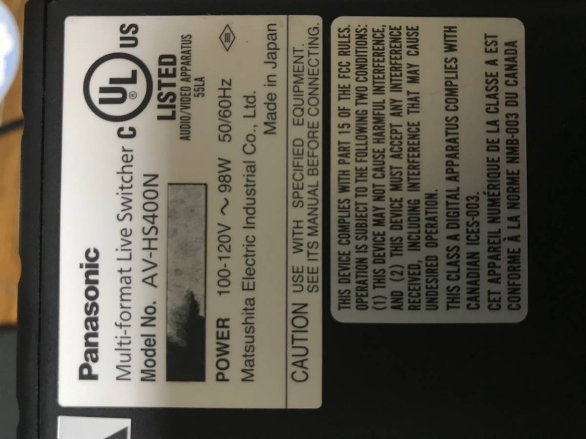 panasonic AV-HS400(プロ用、業務用)｜売買されたオークション情報、yahooの商品情報をアーカイブ公開 - オークファン ...