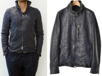 2015A/Wモデル junhashimoto レザー インナー ライダース INNER RIDERS 型番：1021520017 サイズ2 ネイビー wjk AKM BACKLASH ...