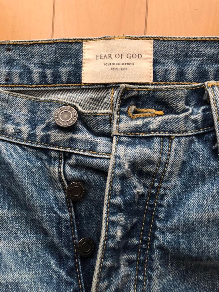 FEAR OF GOD Selvedge Denim Vintage Indigo Jean FOURTH COLLECTION ...