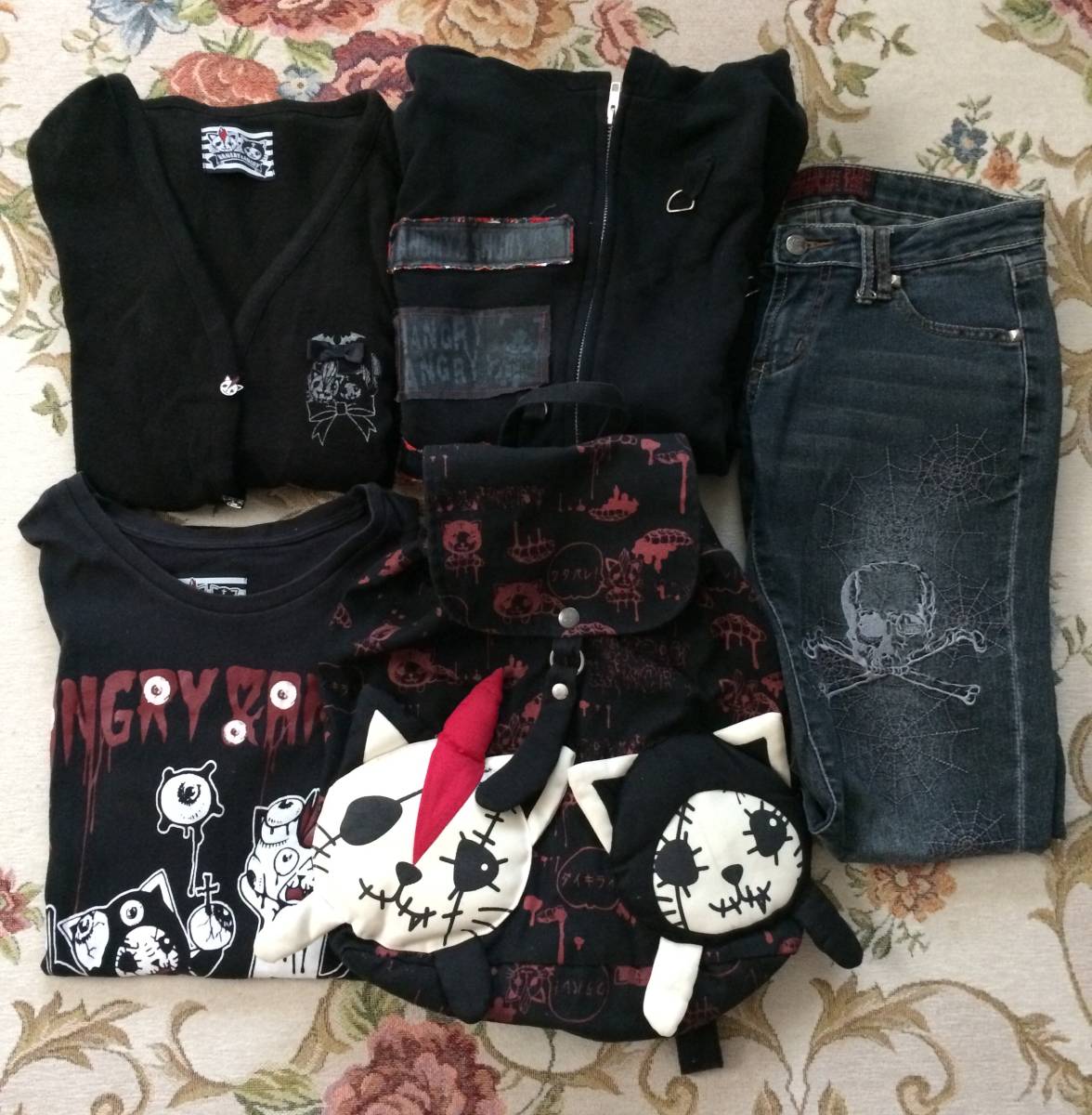 h.NAOTO HANGRY&ANGRY カーディガン 半袖Tシャツ パーカー ジーンズ リュック 5点(その他)｜売買されたオークション情報 ...