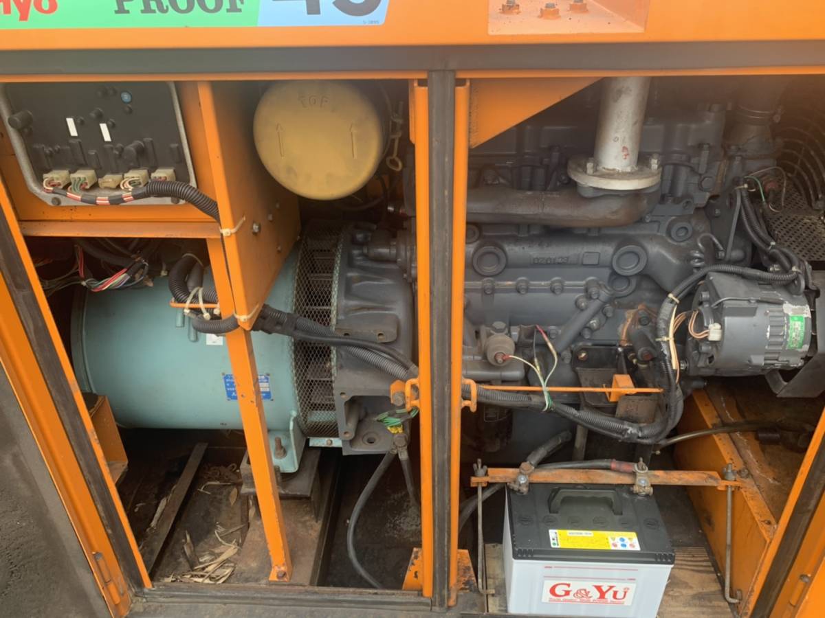 Denyo デンヨーパワーSP DCA-45SPH 防音型エンジン発電機 5254時間 エンジン絶好調 バッテリー 交換済み 50／60Hz ...