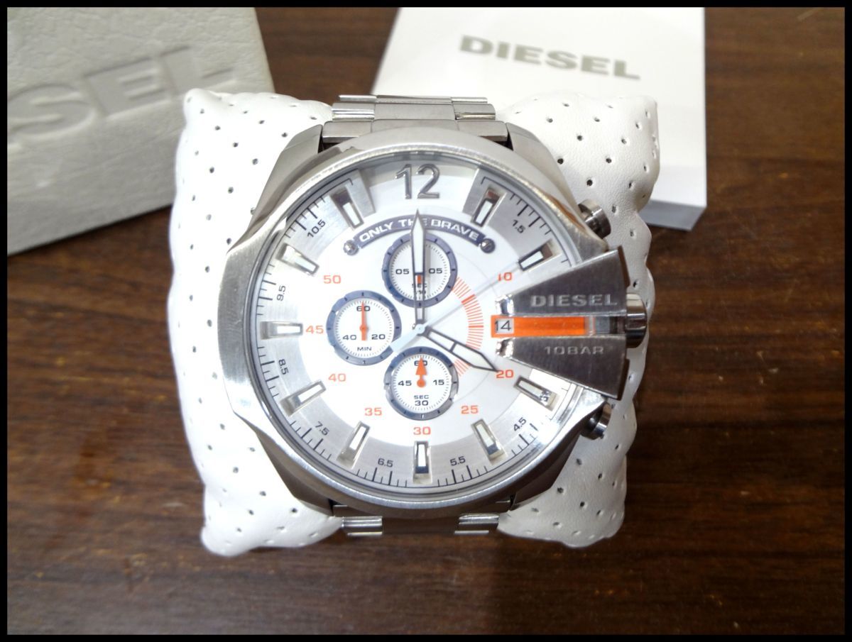 9037T DIESEL ディーゼル メンズ腕時計 DZ-4328 クロノグラフ デイト メガチーフ ステンレスベルト QZ クオーツ(男性用 ...