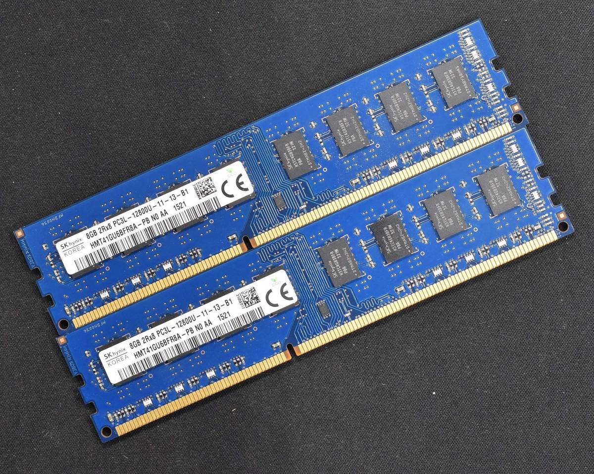 1円スタート 16GB 8GB 2枚組 PC3L-12800 DDR3L-1600 DIMM 240pin 1.35V/1.5V両対応 SK ...