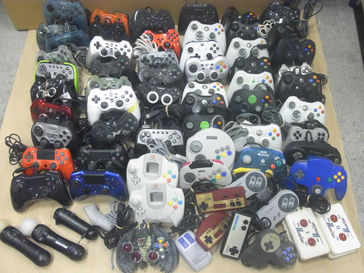 1円 /コントローラー/65点以上/大量/まとめて/PS PS2 PS3 PS4 SS DC FC SFC 64 GAMECUBE XBOX等/ゲーム/アクセサリー(アクセサリ、周辺機器 ...