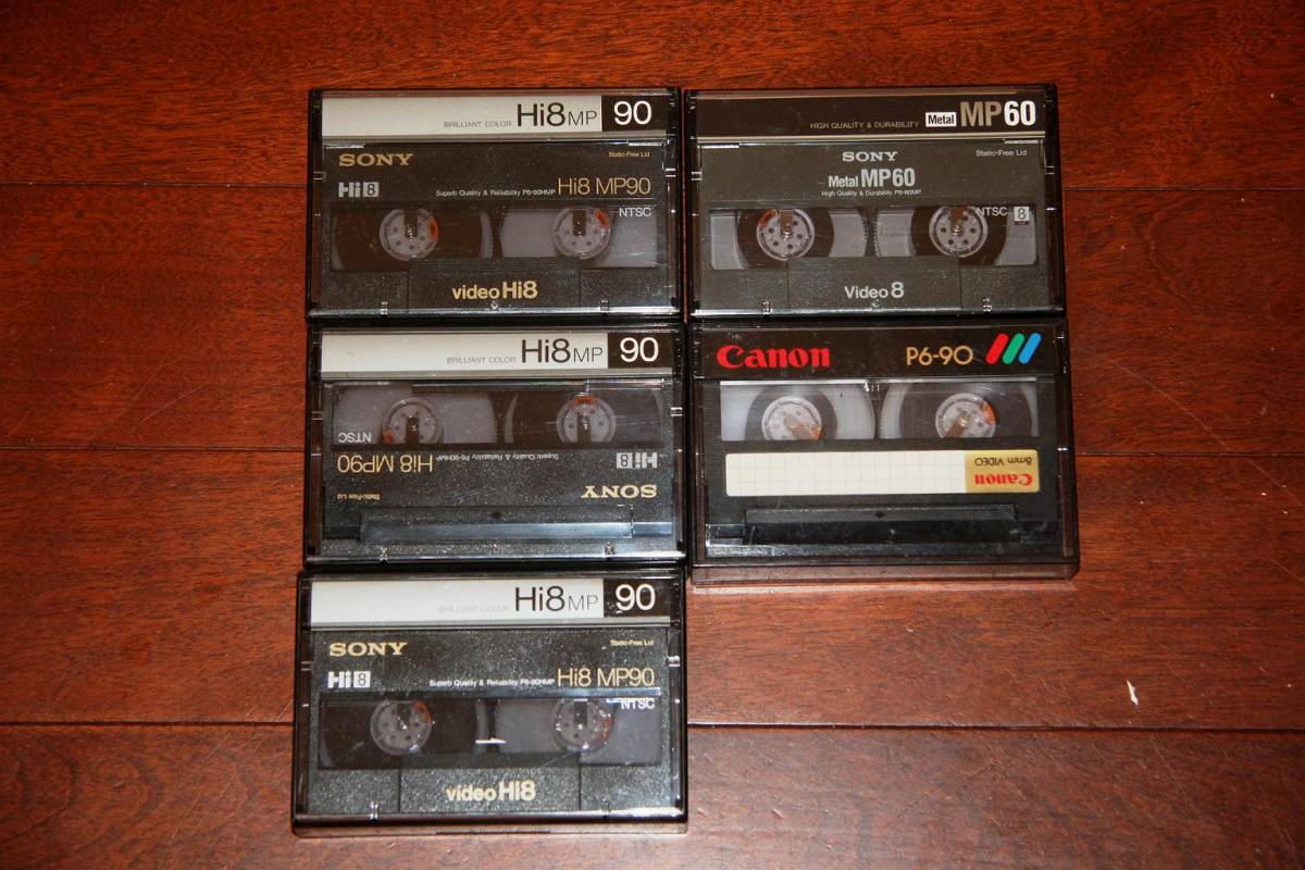 SONY／CANON 8mm ビデオテープ MP60 / MP90 / P6-90 5本セット 使用済み(記録媒体)｜売買されたオークション ...