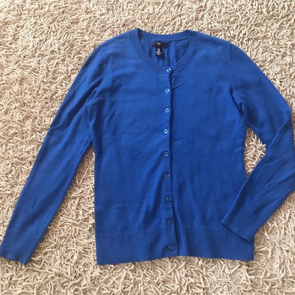 GAP ギャップ ニットカーディガン 青 ブルー 160cm XS(カーディガン)｜売買されたオークション情報、yahooの商品情報をアーカイブ公開 - オークファン（aucfan.com）