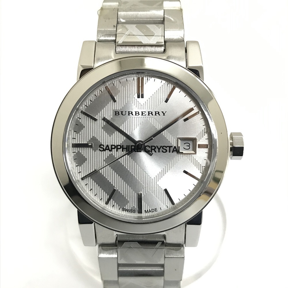 新古品 BURBERRY バーバリー レディース 腕時計 The City シティ BU9144 シルバー文字盤 クオーツ SS 保護フィルム ...