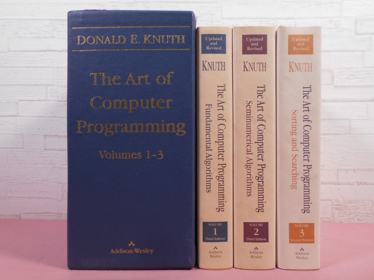 洋書 The Art of Computer Programming Volume1-3 DONALD E.KNUTH Addison-Wesley(洋書、外国語書籍)｜売買されたオークション ...