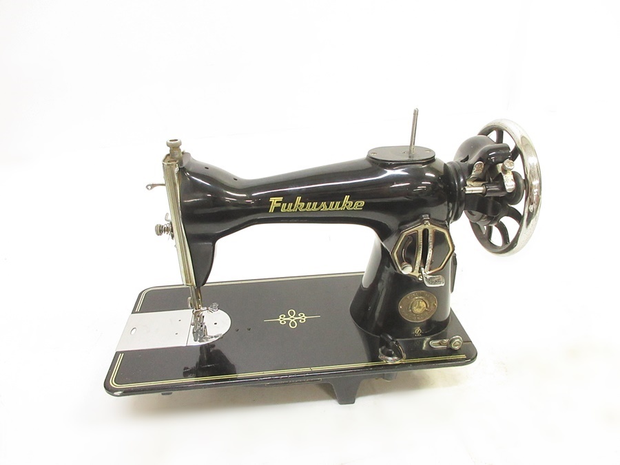 02 66-339833-04 Y FUKUSUKE 福助 フクスケ ミシン 黒ミシン アンティーク 昭和レトロ ハンドクラフト 手工芸 裁縫 ...