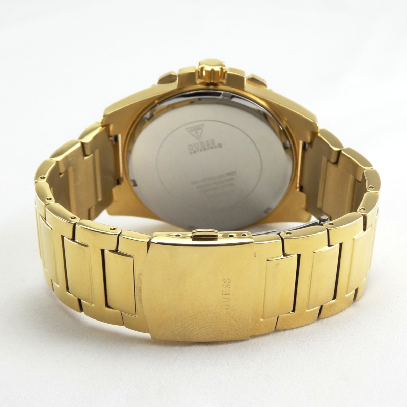 1円開始 ゲス GUESS メンズ腕時計 Dazzling GoldTone Watch with MultiFunction Dial ...