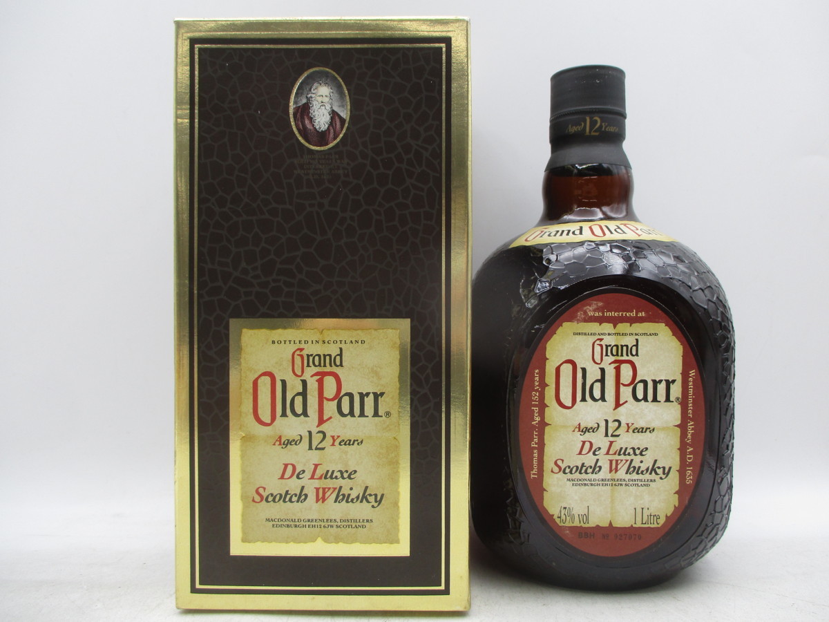 同梱OK商品 GRAND Old Parr 12年 グランド オールドパー デラックス スコッチ ウイスキー 1L 1000ml 43% 未開栓 古酒 箱 T43848(スコッチ)｜売買された ...
