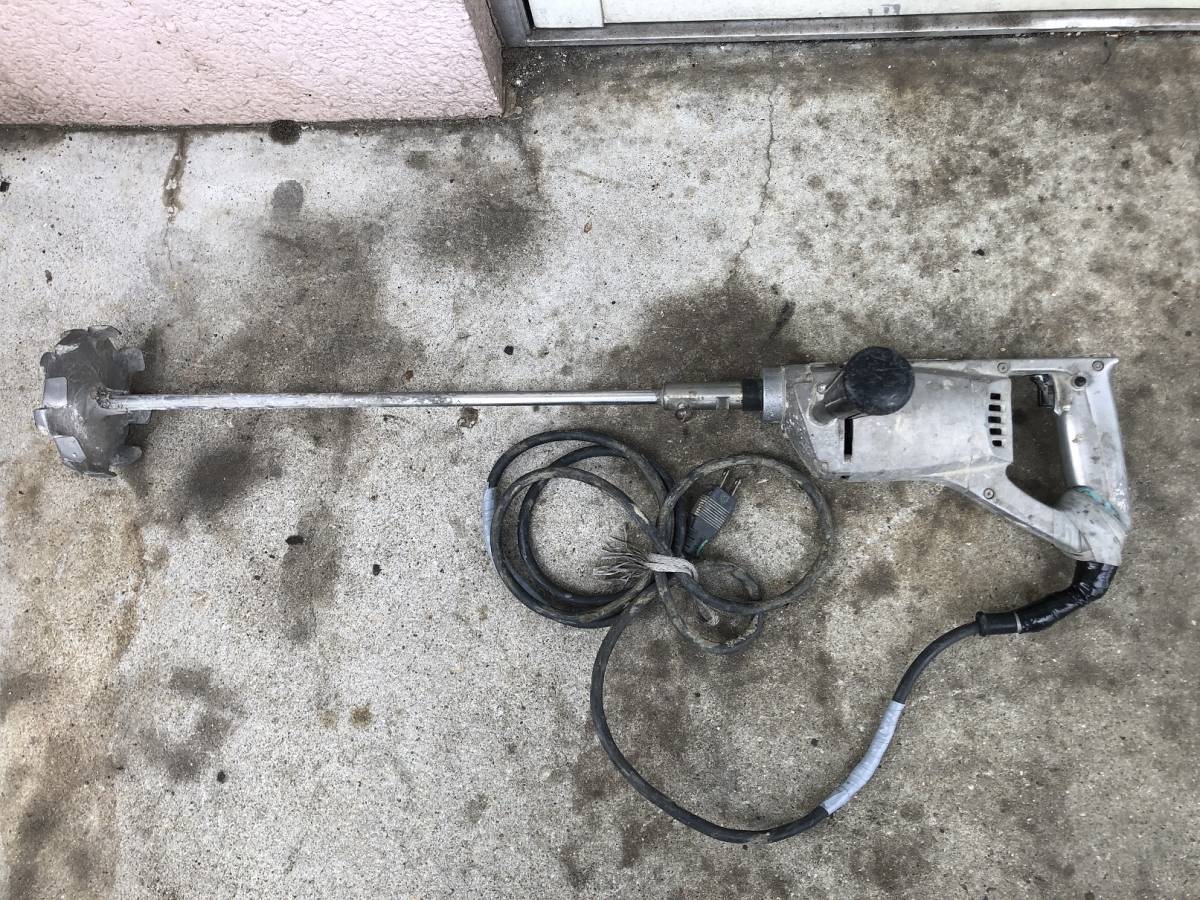 C256 makita マキタ UT1301 カクハン機 攪拌機 ミキサー 塗料 生コン 混ぜ機 電源コード補修あり(撹拌（かくはん）機 ...