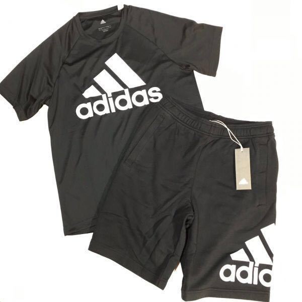 adidas アディダス トレーニングロゴTシャツ&ロゴスウェットショーツ 上下セット BK0937 CD868 黒白 M(アディダス)｜売買 ...