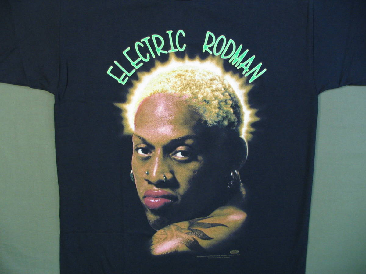デニス ロッドマン Tシャツ DENNIS RODMAN ELECTRIC RODMAN Murina MADE IN U.S.A. 1990 ...