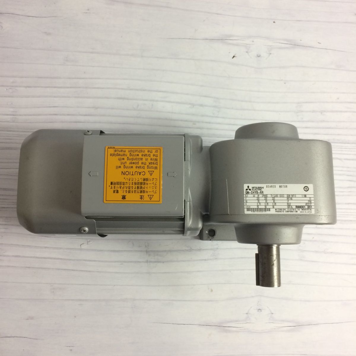 1.三菱 MITSUBISHI ギヤードモータ GM-SHYシリーズ GM-SHYB-RR 詳細不明 ジャンク 0.1KW 4P 1/100 ...