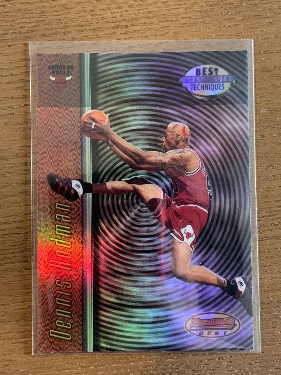 激レア 1997-98 Topps Bowman’s best Dennis Rodman best techniques refractor ...