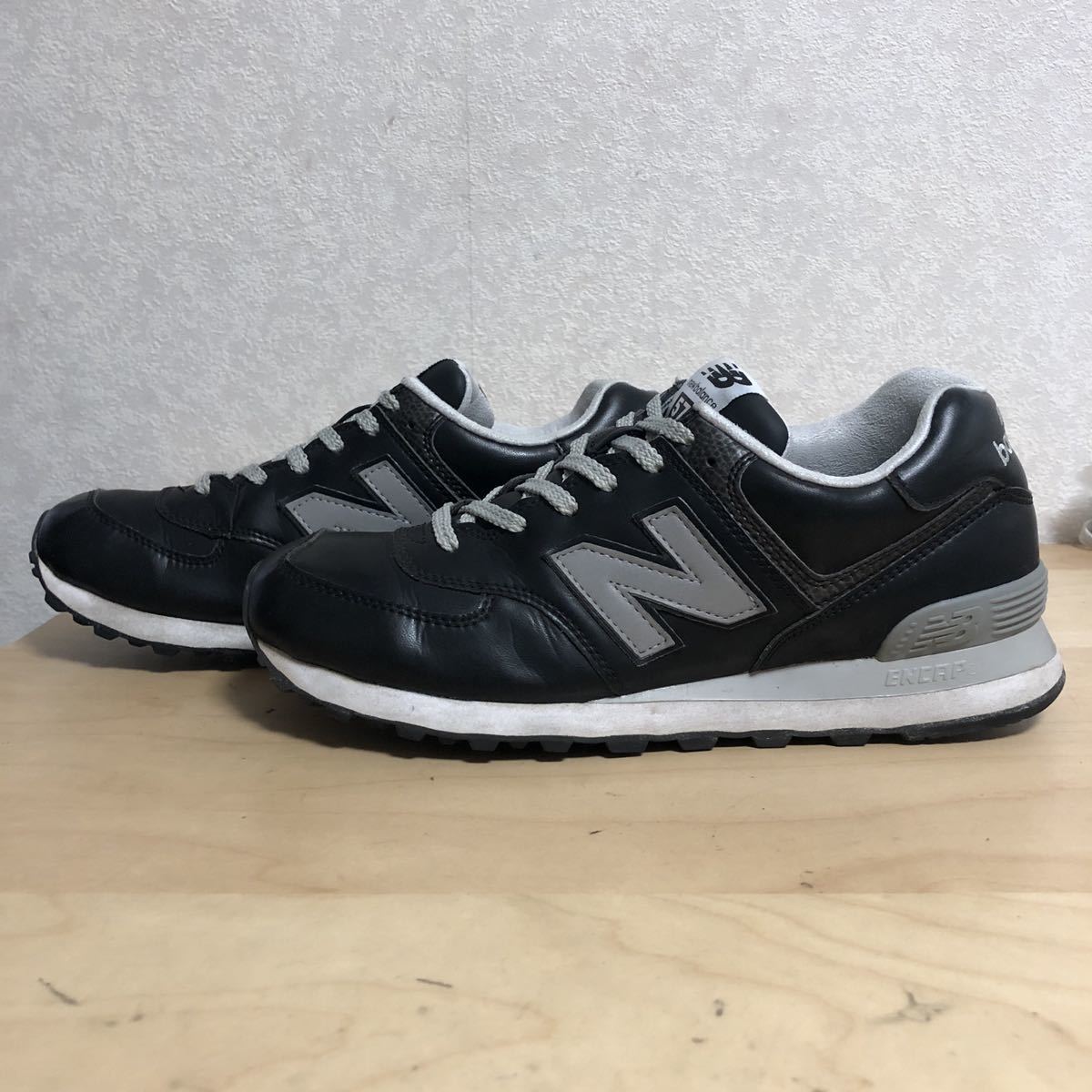 ニューバランス 574 レザー スニーカー 黒 ML574BKJ New balance(27.0cm)｜売買されたオークション情報 ...