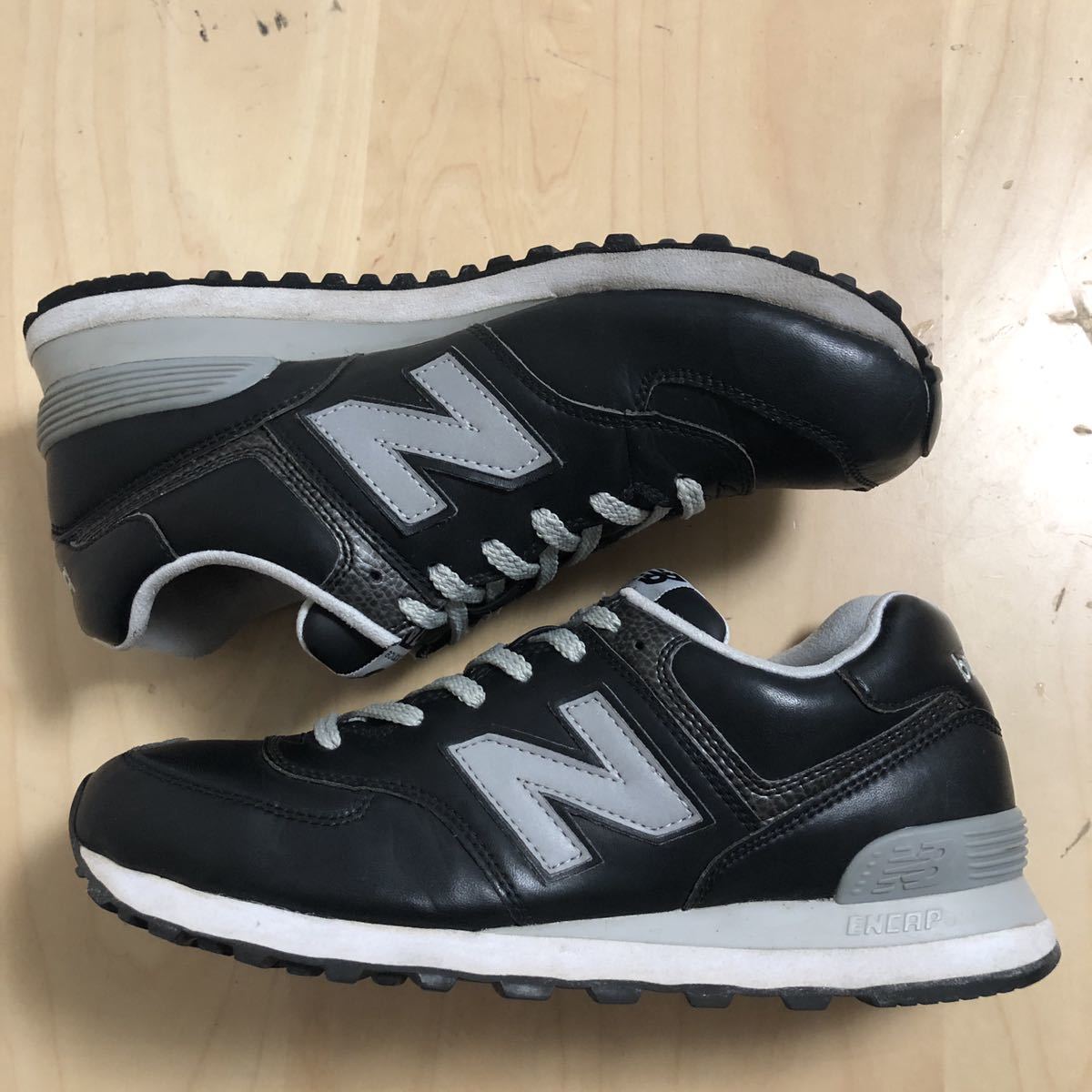 ニューバランス 574 レザー スニーカー 黒 ML574BKJ New balance(27.0cm)｜売買されたオークション情報 ...