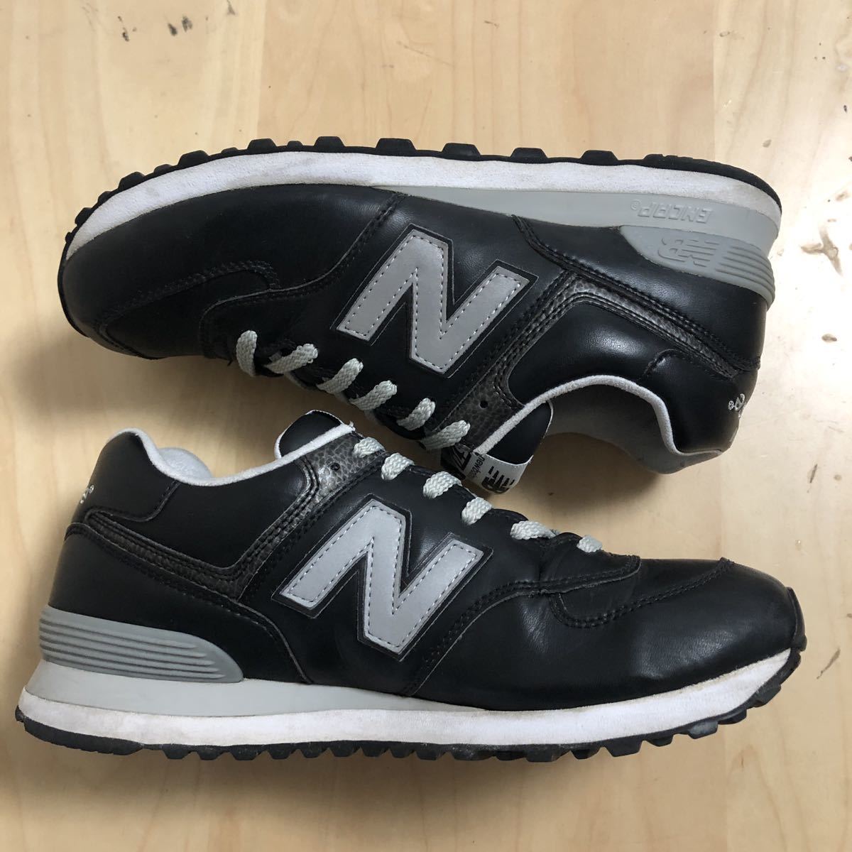 ニューバランス 574 レザー スニーカー 黒 ML574BKJ New balance(27.0cm)｜売買されたオークション情報 ...