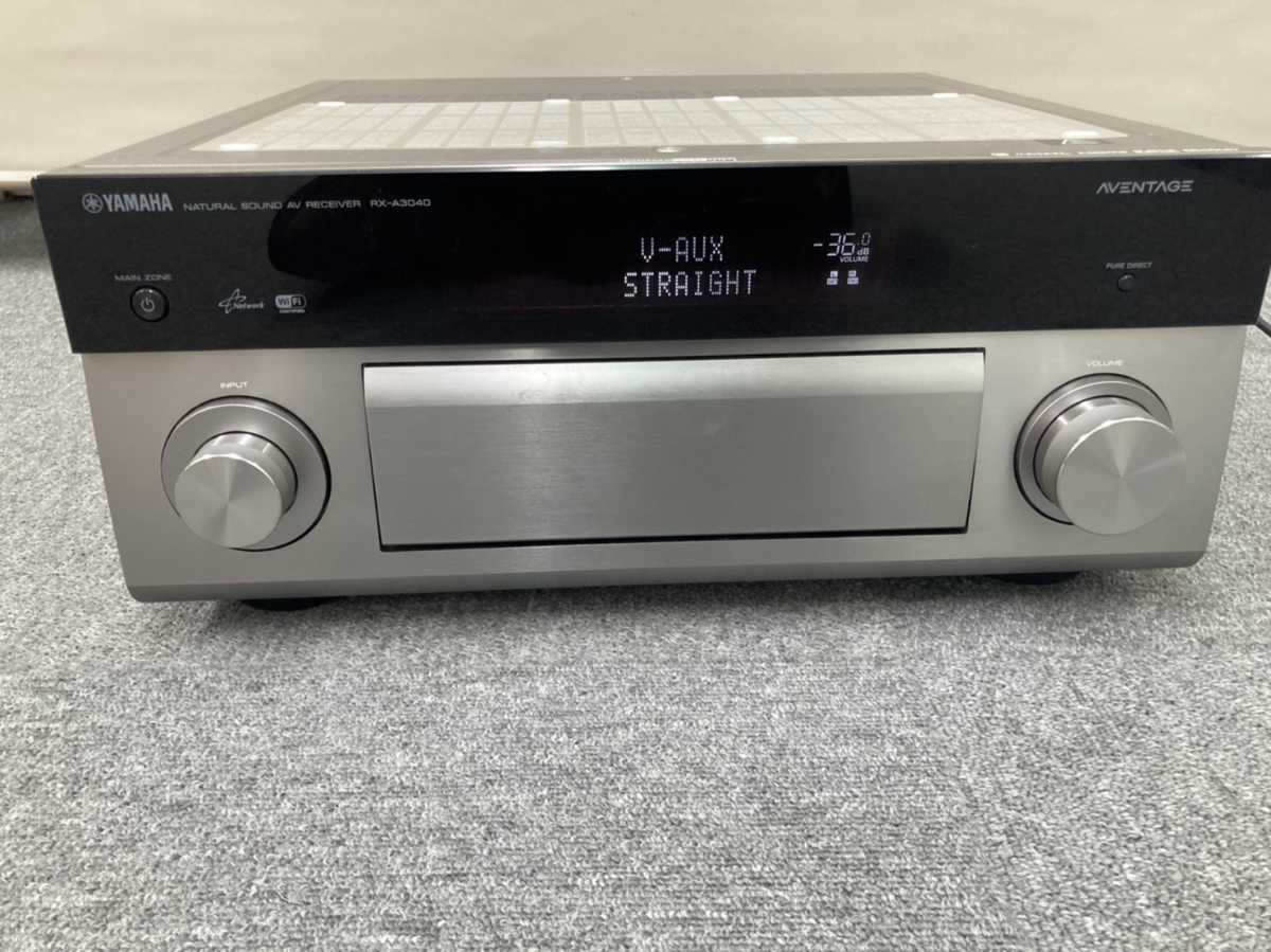1-00007 YAMAHA ヤマハ シルバー RX-A3040 ハイクラスAVアンプ 9.2ch Dolby Atmos対応 通電OK ...